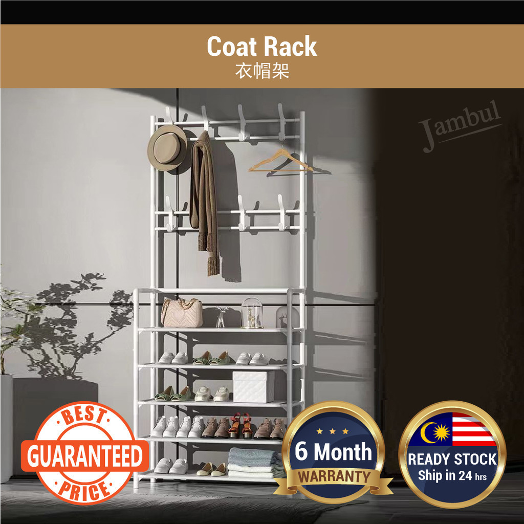 3 in 1 Multifunction Rack Hanging Rack Storage Shelf Cabinet Clothes ...