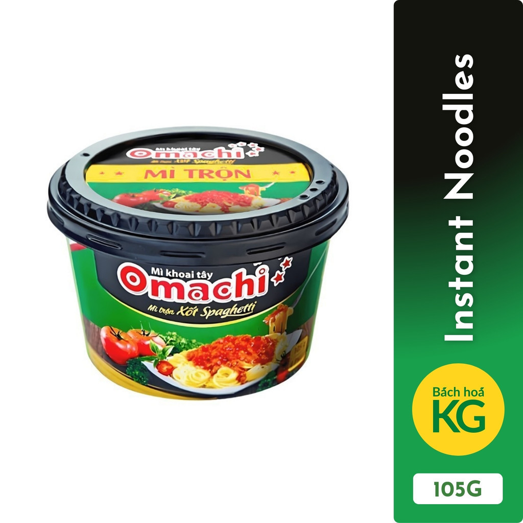 Omachi mixed noodles with Spaghetti sauce bowl 105g - Mì trộn Omachi ...