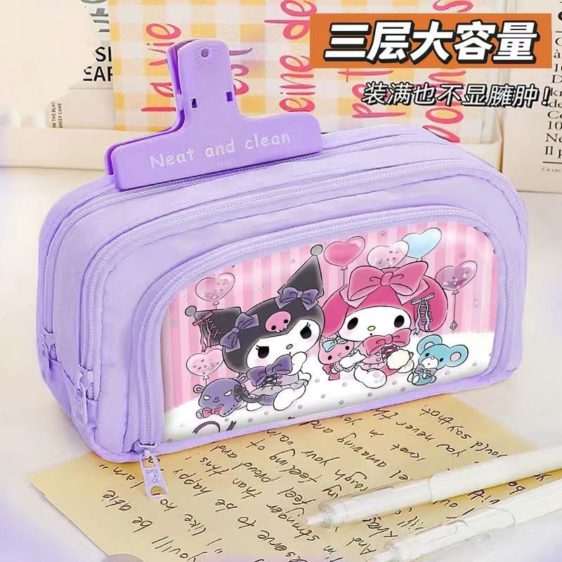 Sanrio Kulomi beg pen kayu manis jed Dog Melati Kapasiti Besar ...