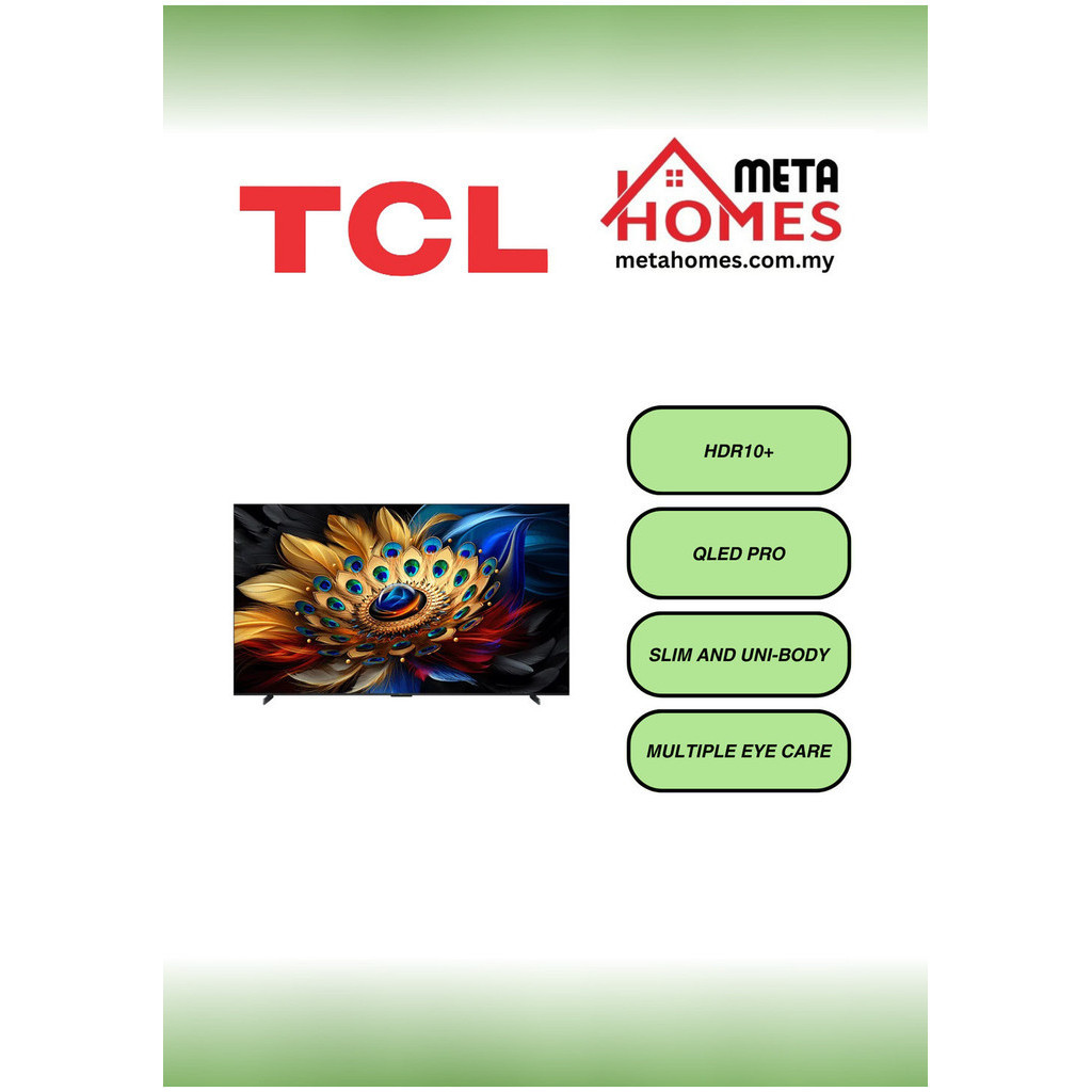 TCL 98" T-SCREEN PRO QLED TV 98C655 (2024 NEW) | Shopee Malaysia