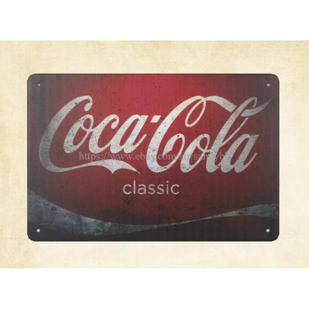 Outdoor Wall Decor Coca Cola Classic Metal Tin Sign - 20x30cm | Shopee ...