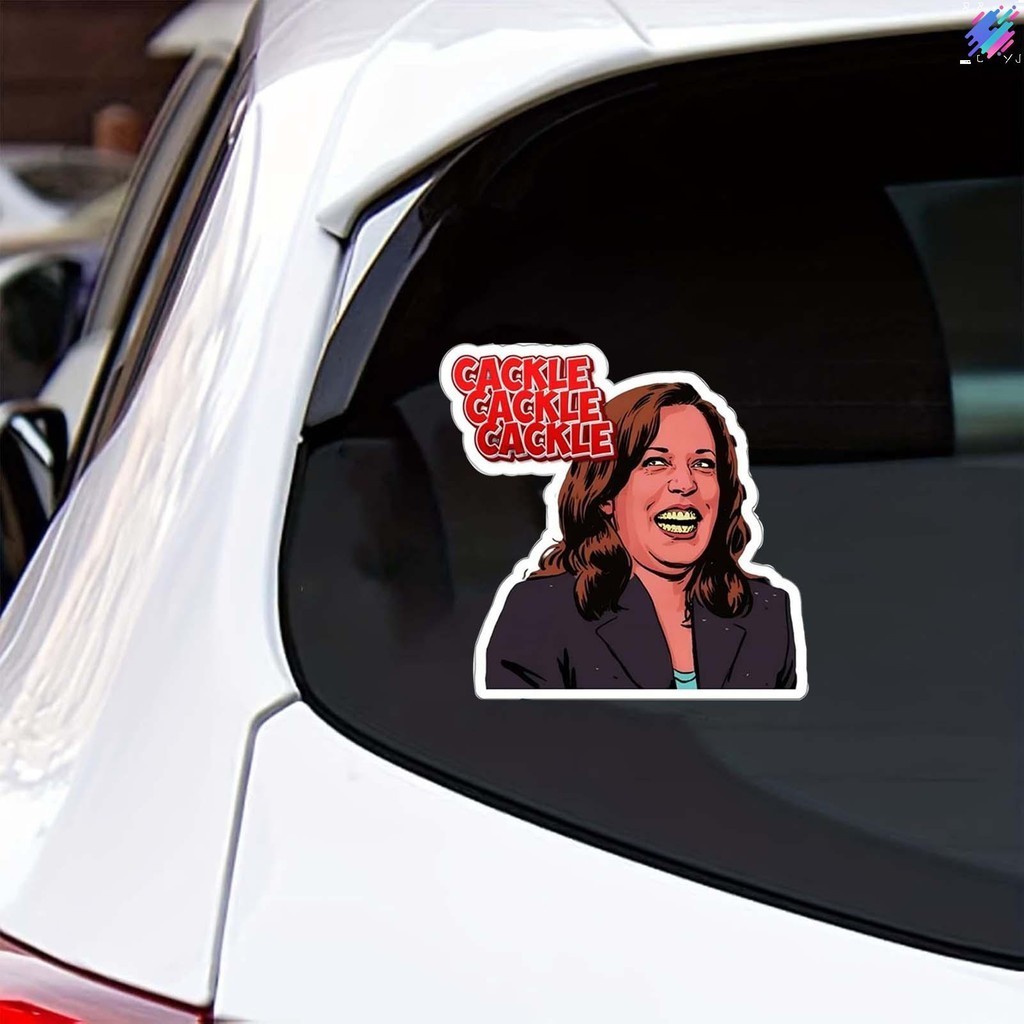 Funny Cackling Kamala Stickers Eye-Catching Kamalaharris Laptop Bumper ...