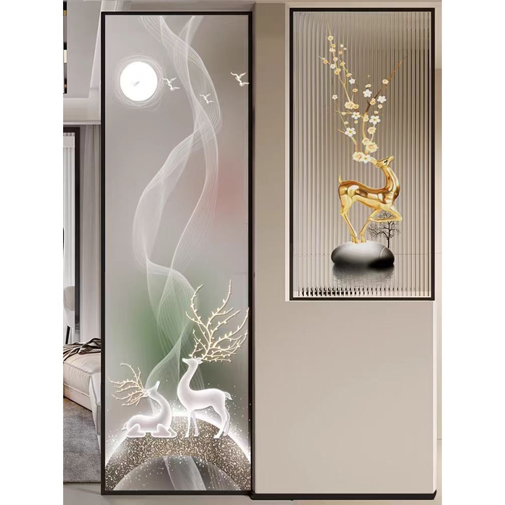 New Product#Light Luxury Art Changhong Glass Subareas Screens Living ...