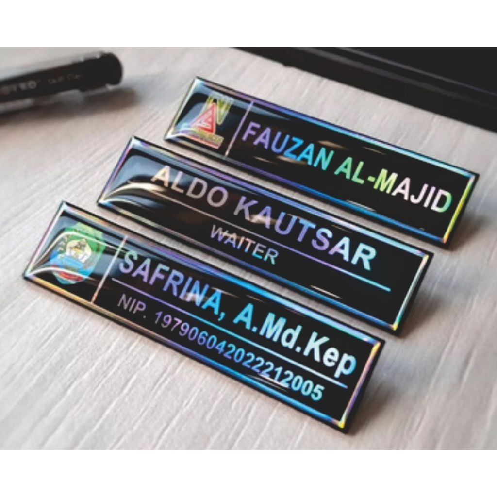 Genuine Resin Chest Name (LIGHT UP HOLOGRAM)/Name Tag/Nametag/Chest ...
