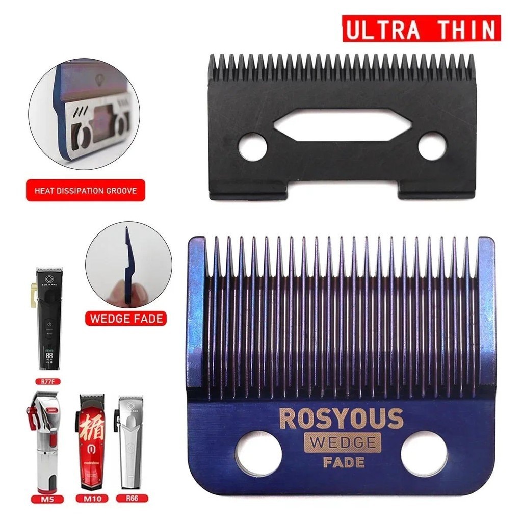 Wedge Fade Blades Replacement Cutter Head Hair Clipper DLC Ultra Thin ...