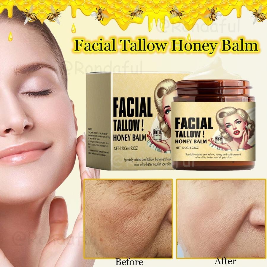 Facial Tallow Honey Balm Beef Tallow Skin Balm Beef Tallow Face Balm ...