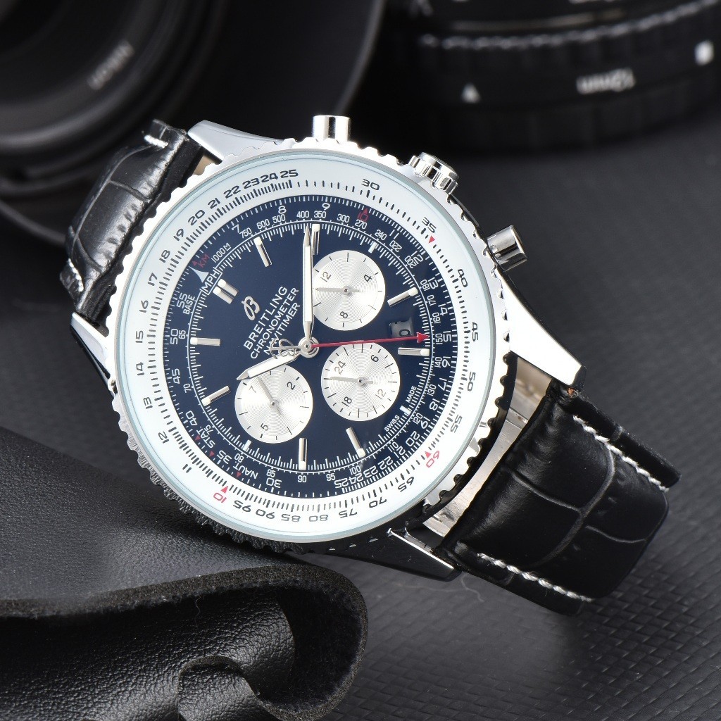 Centennial JX 6-Hand Mechanical Movement Wrist Watch B01 Chronograph ...