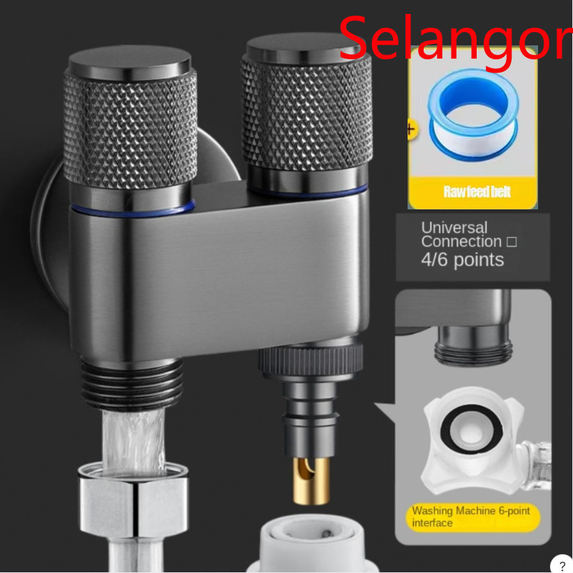 Dual Control Two Way Stop Angle Valve Brass material Bathroom toilet ...