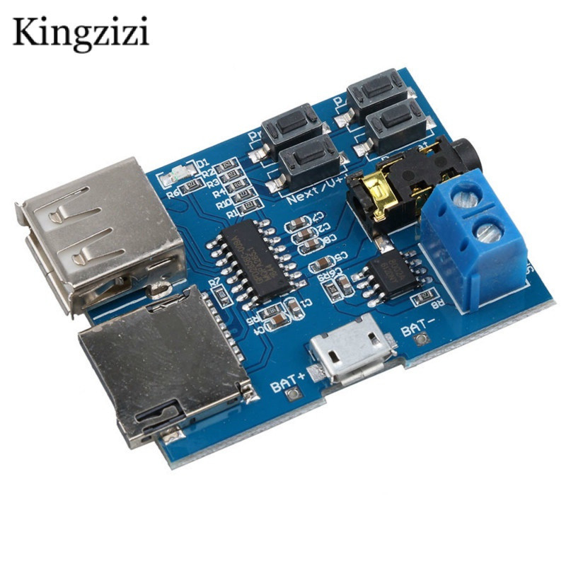1pcs TF card U disk MP3 Format decoder board module amplifier decoding ...