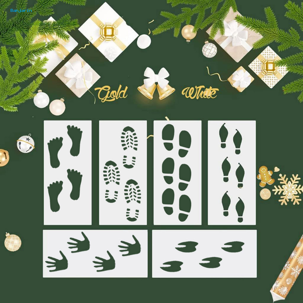 HOT Reusable Plastic Craft Templates Holiday Footprint Templates ...