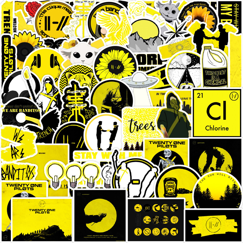 Twenty One Pilots . Rock Band Stickers 50Pcs/Set DIY Fashion Decals ...