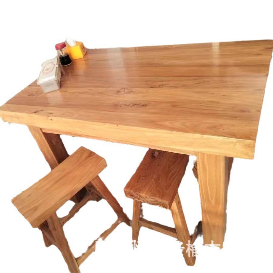 Solid Wood Fast Food Restaurant Table and Chair Barbecue Noodle ...