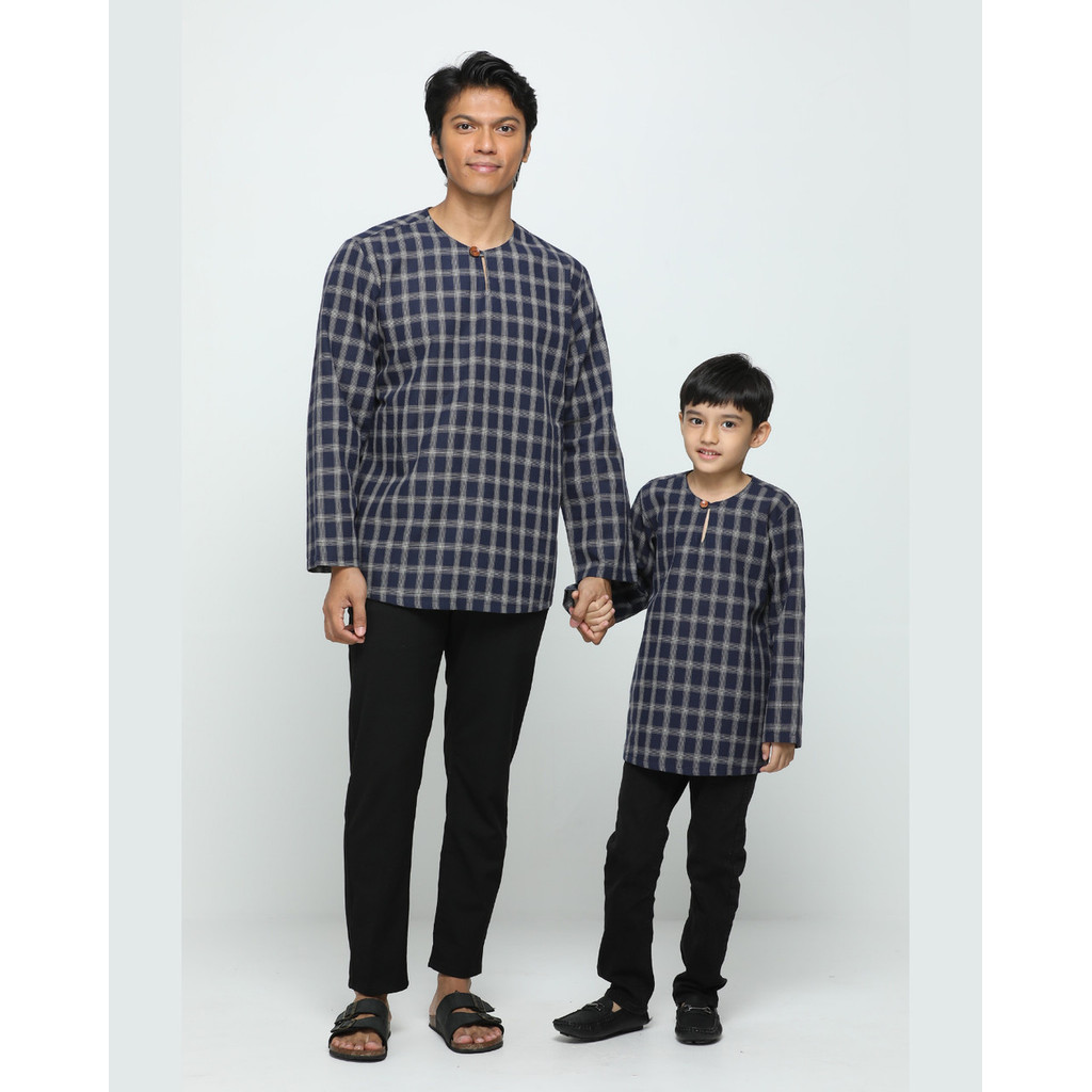 Kurta Bayu - Biru Gelap | Shopee Malaysia