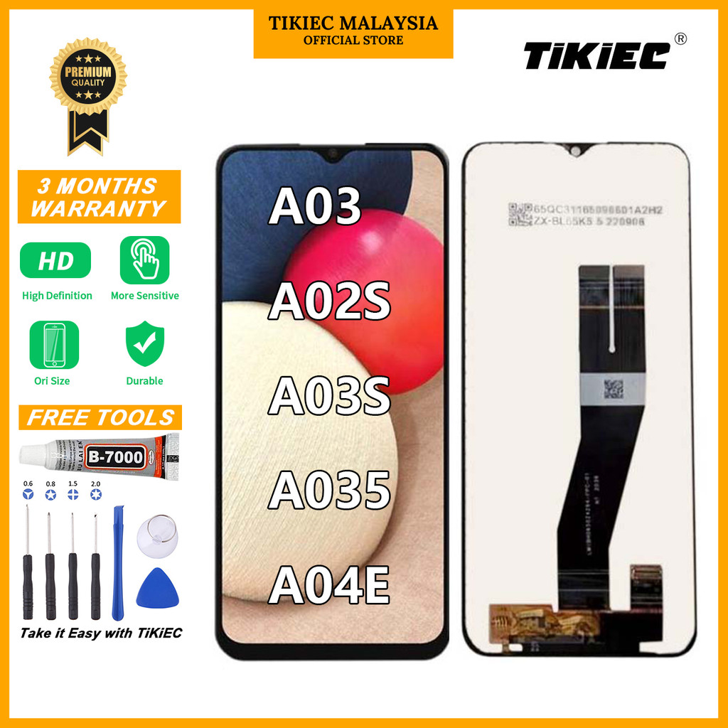 TiKiEC ORI LCD Samsung Galaxy Compatible For A03/A02S/A03S/A035/A04E ...