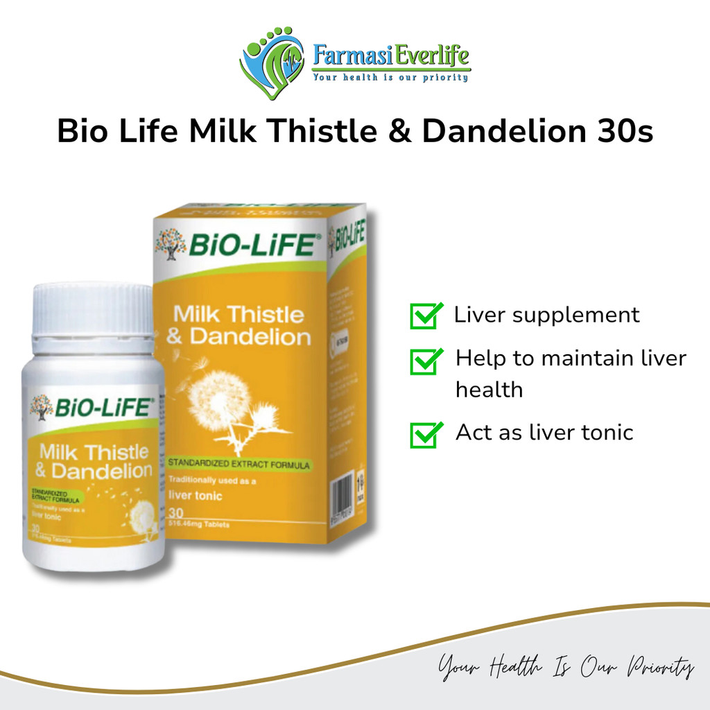Bio Life Milk Thistle & Dandelion 30s - Liver Supplement ( exp: 3/26 ...
