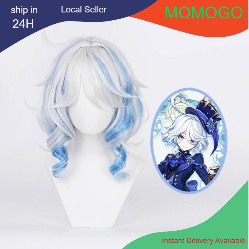 Genshin Impact Furina Hair Cosplay Wigs Professional Cos Props Hair