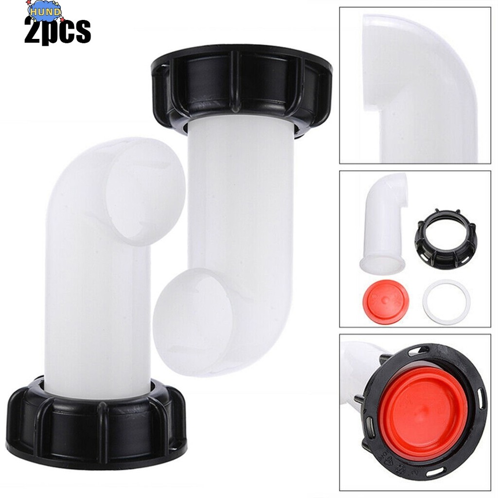 (HUND) 2pc IBC Tank Spout Outlet Tap Fitting Water Oil Fuel Pour Diesel ...