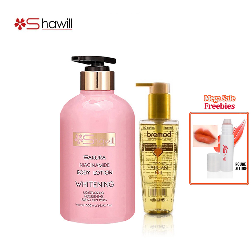 Shawill Sakura Niacinamide Body Lotion 500ml Bremod Hair Serum 100ml ...