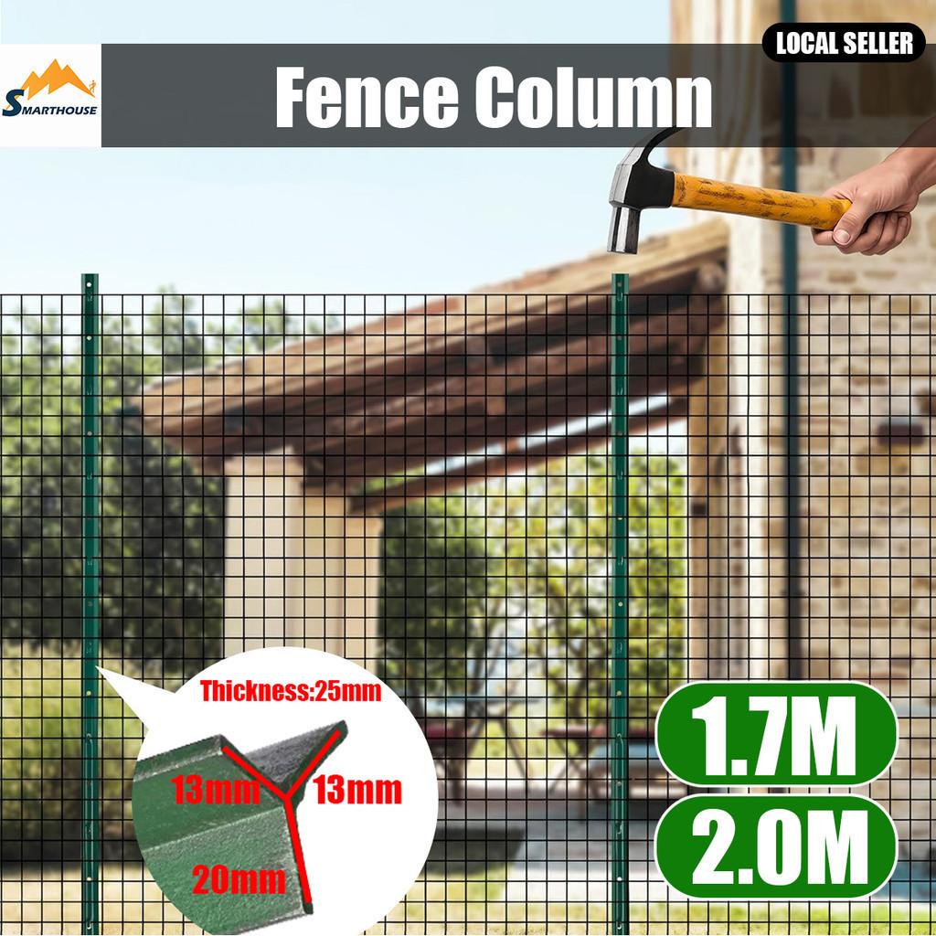 Pagar Cyclone Fence Column Triangle Steel Iron Column Tiang Pagar Fence ...