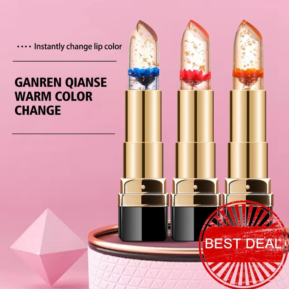 Jelly Flower Lipstick Temperature Color Change Lipstick Magic Changing ...