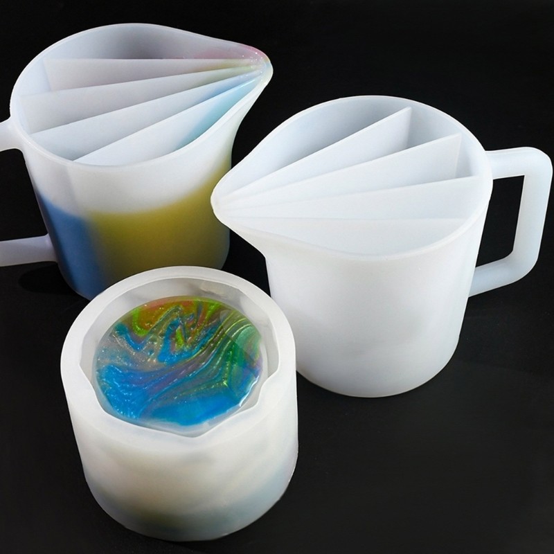 Silicone Mixing Cup Silicone Split Cup with Handle Resin Color Mixing ...