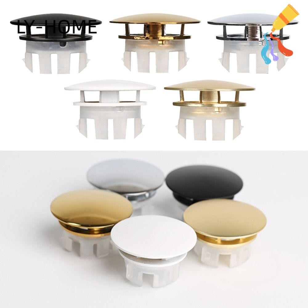 LY-HOME Sink Overflow Covers, double layer Copper Wash Basin Overflow ...