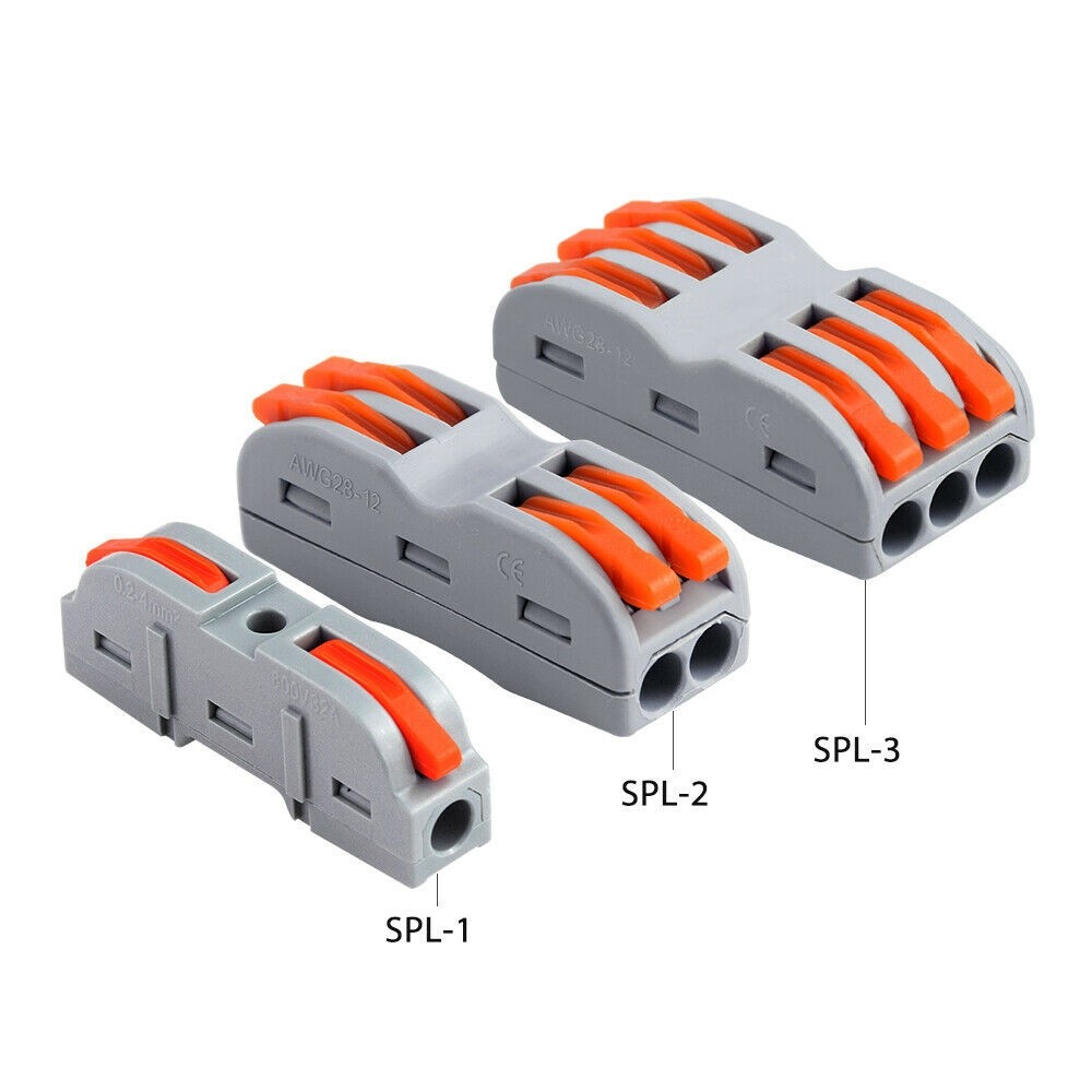 [JTFY] 20PCS SPRING LEVER TERMINAL BLOCK ELECTRICAL CABLE WIRE ...