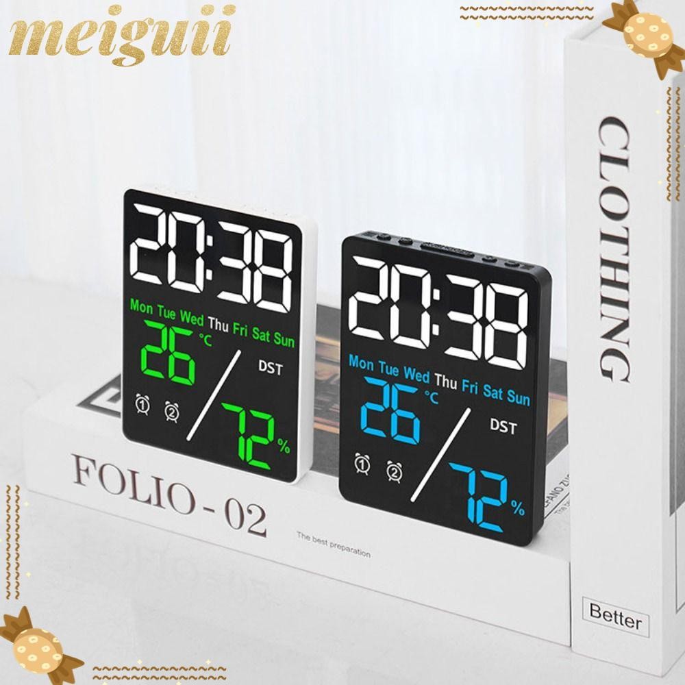 MEIGUII Digital LED Clocks, Date Multi-functional Electronic Wall Clock ...
