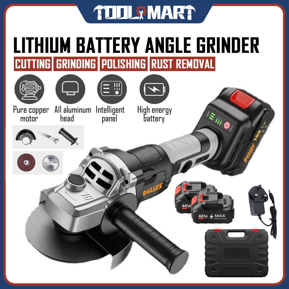 Cordless Angle Grinder Rechargeable Lithium Battery Portable Angle ...