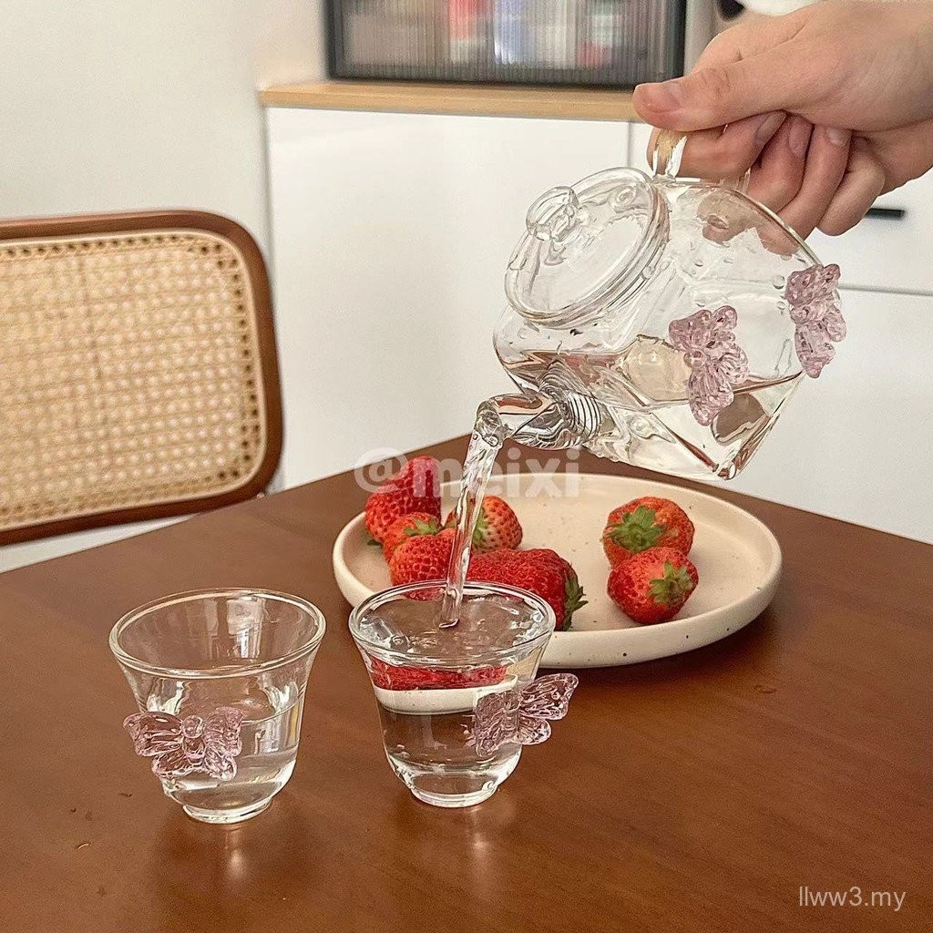 Reka cipta asli Spring Butterfly Pot Cup Set Set Cawan Teh Cawan Anggur ...