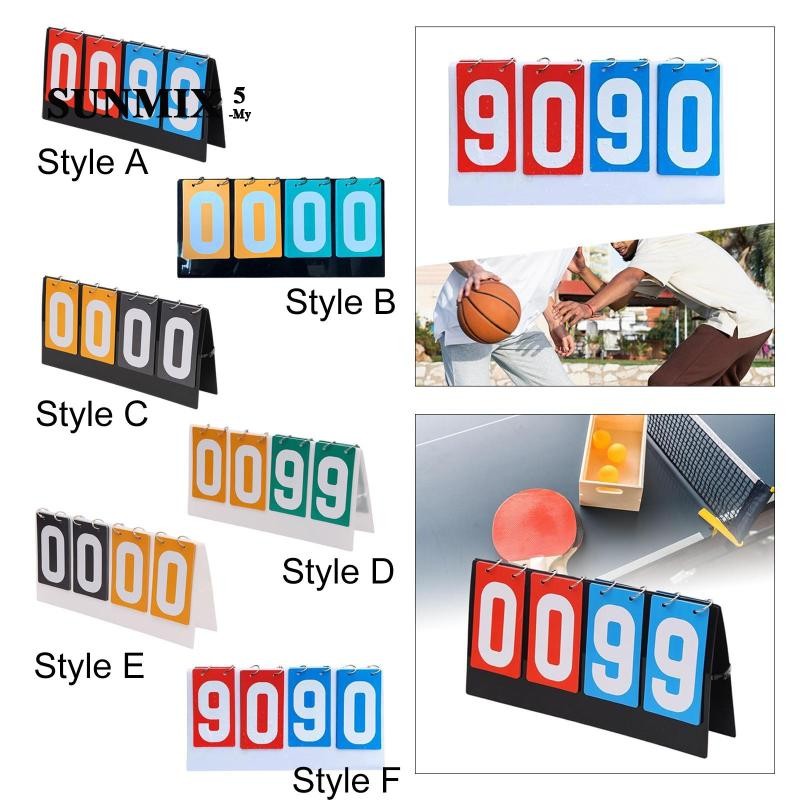 [ Sports Scoreboard Manual Score Flip Cards for Indoor Activities Table ...