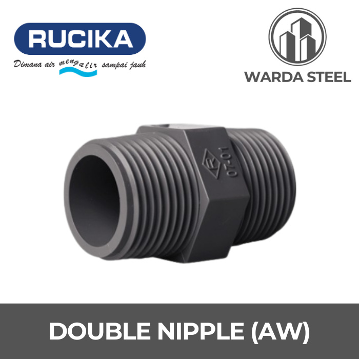 Double Nipple AW 1/2" PVC RUCIKA - Double Nipple Nepple Nipple Drat 1/2 Inch | Shopee Malaysia