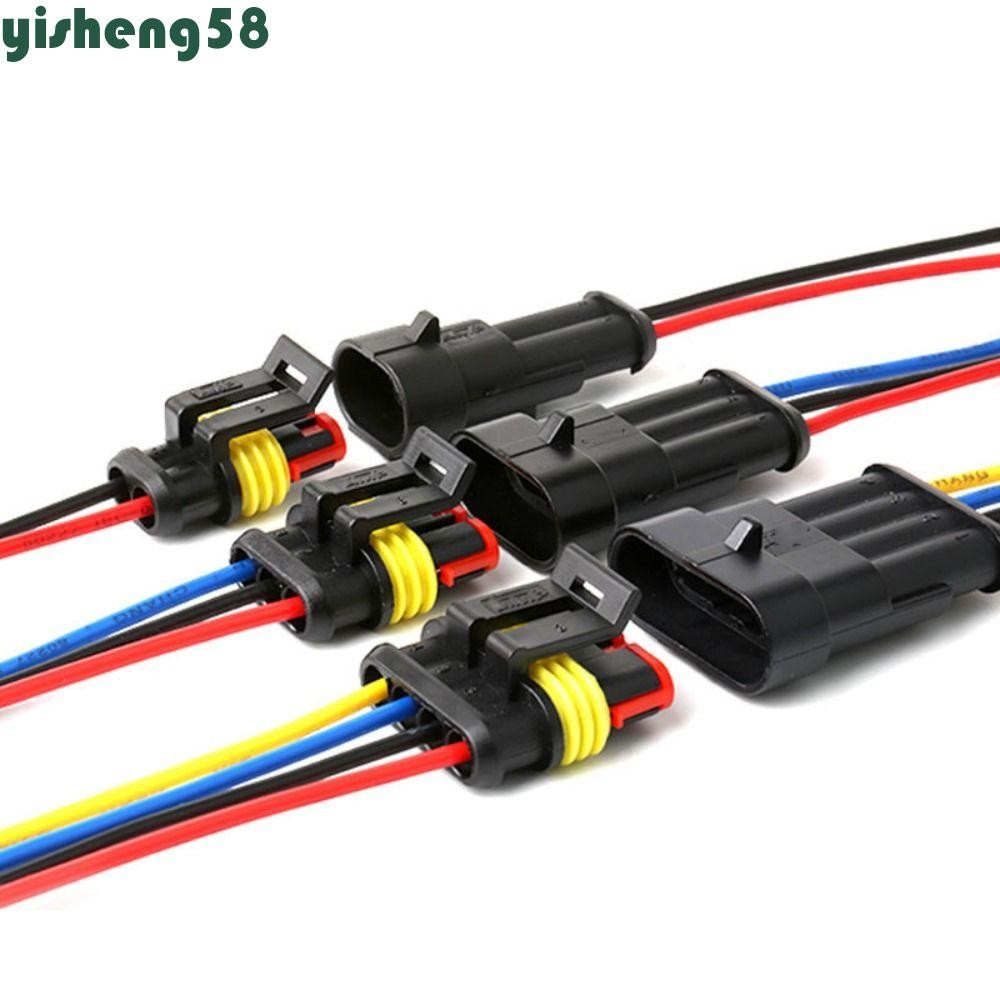 YISHENG Auto Wire Connector Male Waterproof 1 2 3 4 5 6 Way Wire ...