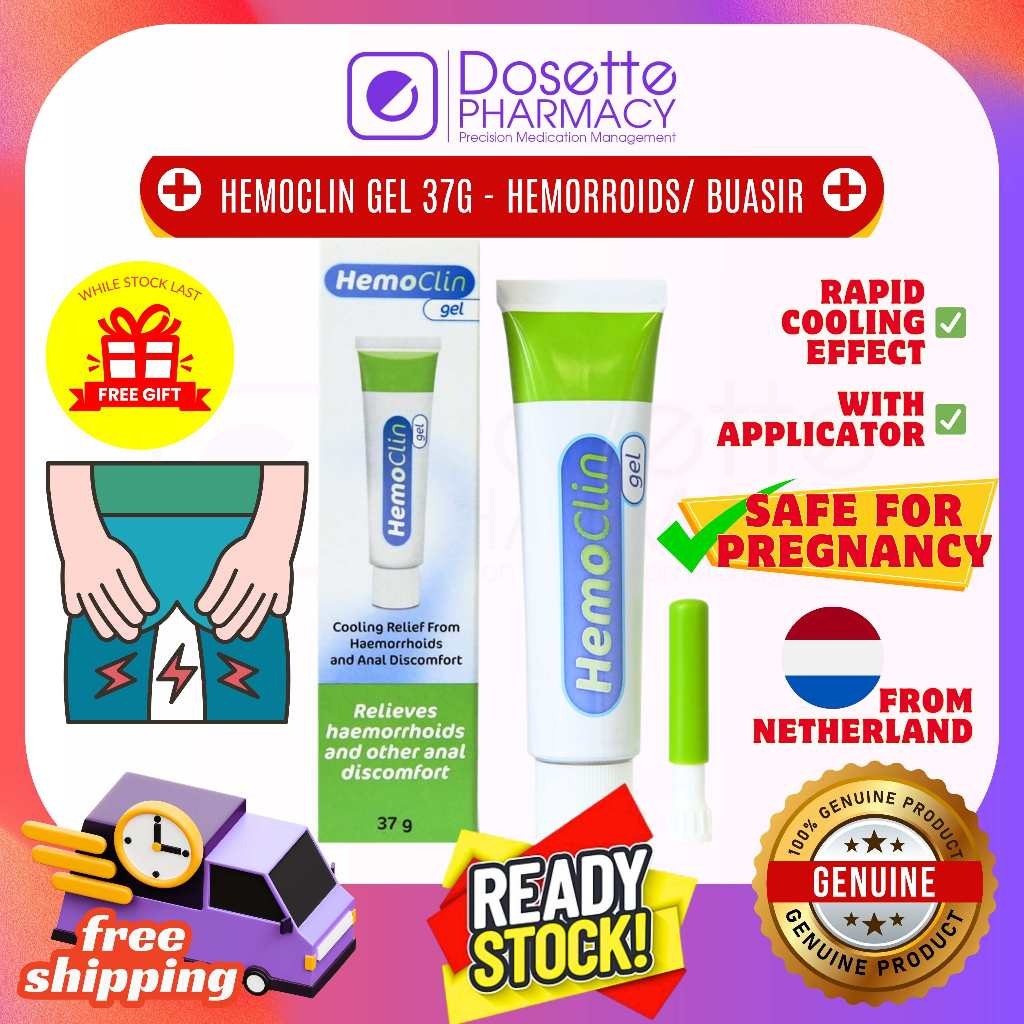 HEMOCLIN GEL 37G HAEMORRHOIDS GEL (EXP: 07/2026) WITH APPLICATOR - UBAT ...