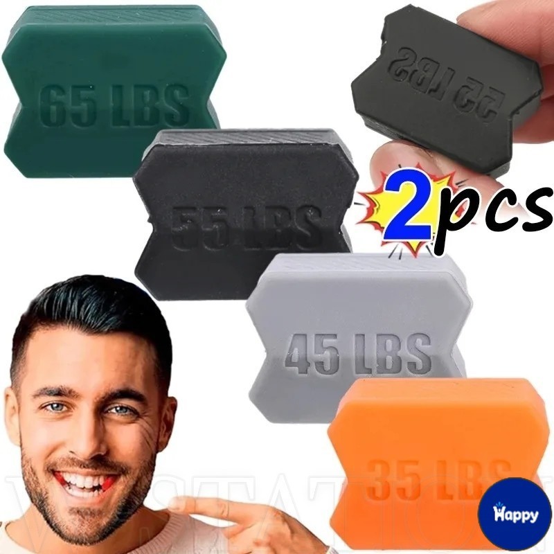 HS 2Pcs/Set Thin Face Masseter Muscle Trainer - Silicone Mandibular ...