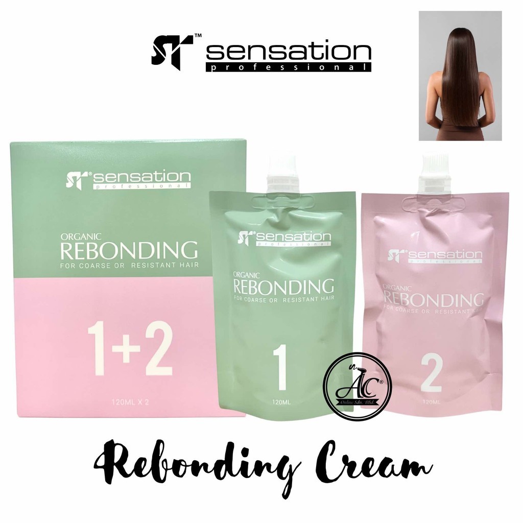 ST Sensation Organic Rebonding Cream 1+2 (120ml x 2) 直发膏拉直膏 | Shopee ...