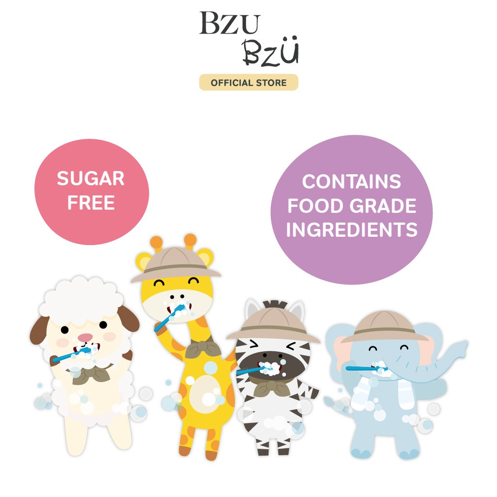 BZU BZU Kids Toothpastes Fun Flavors of Strawberry, Grape, and Orange ...
