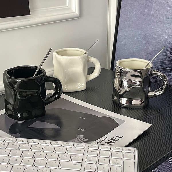 mug set mug coffee mug with lid Pasangan cawan seramik, mug rasa mewah ...