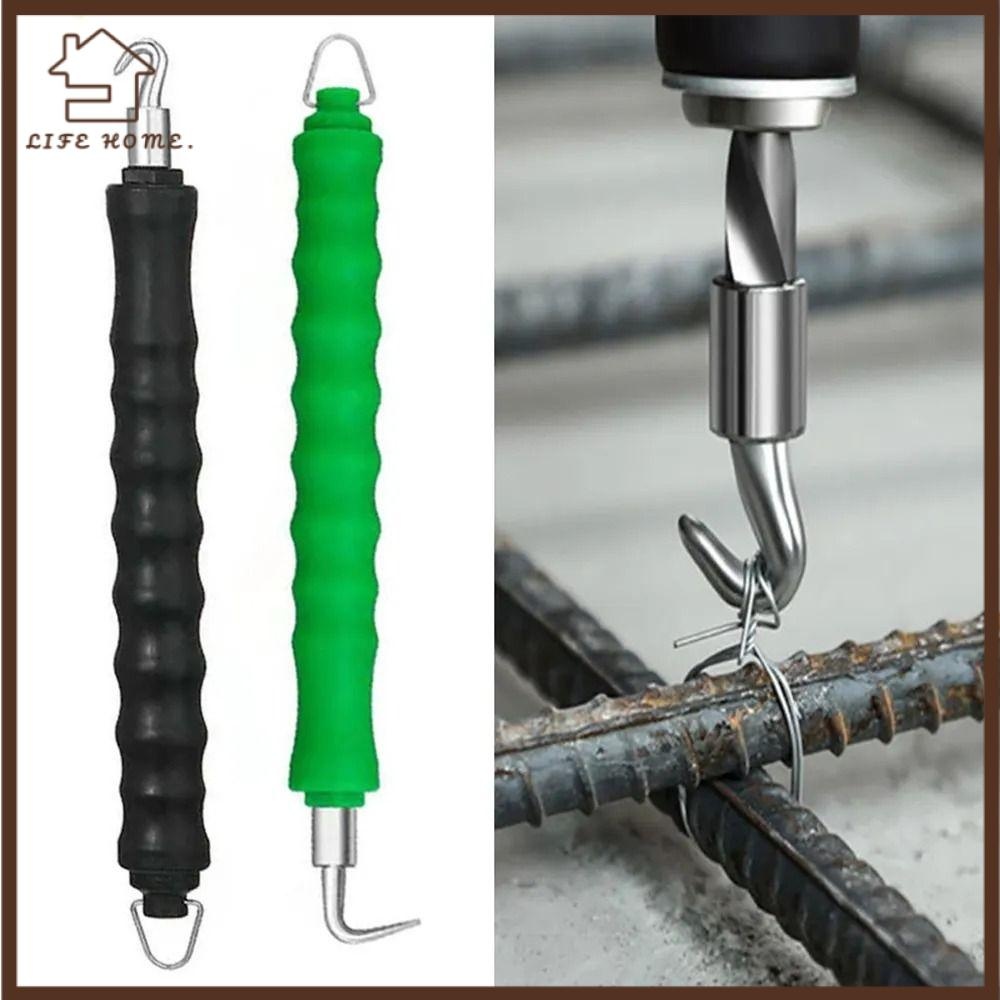 YELGIRL Rebar Tying Steel Hook, 260mm Hand Tools Rebar Tie Wire Twister ...