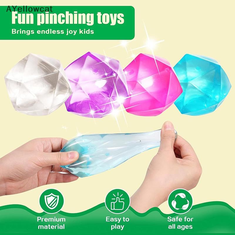 AY 1Pc Diamond Cube Maltose Fidget Toy Squishy Stress Ball Squeeze ...