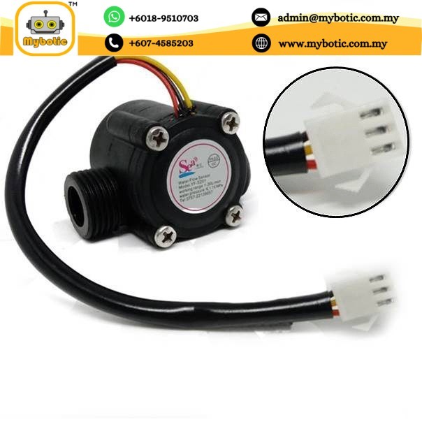 Hall Effect Water Flow Measurement Sensor Module | Shopee Malaysia