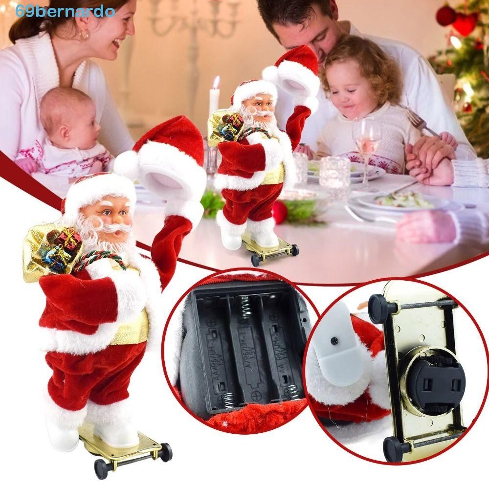 BERNARDO Electric Santa Toys, Swing Hat Twisted Christmas Dolls, Carton ...