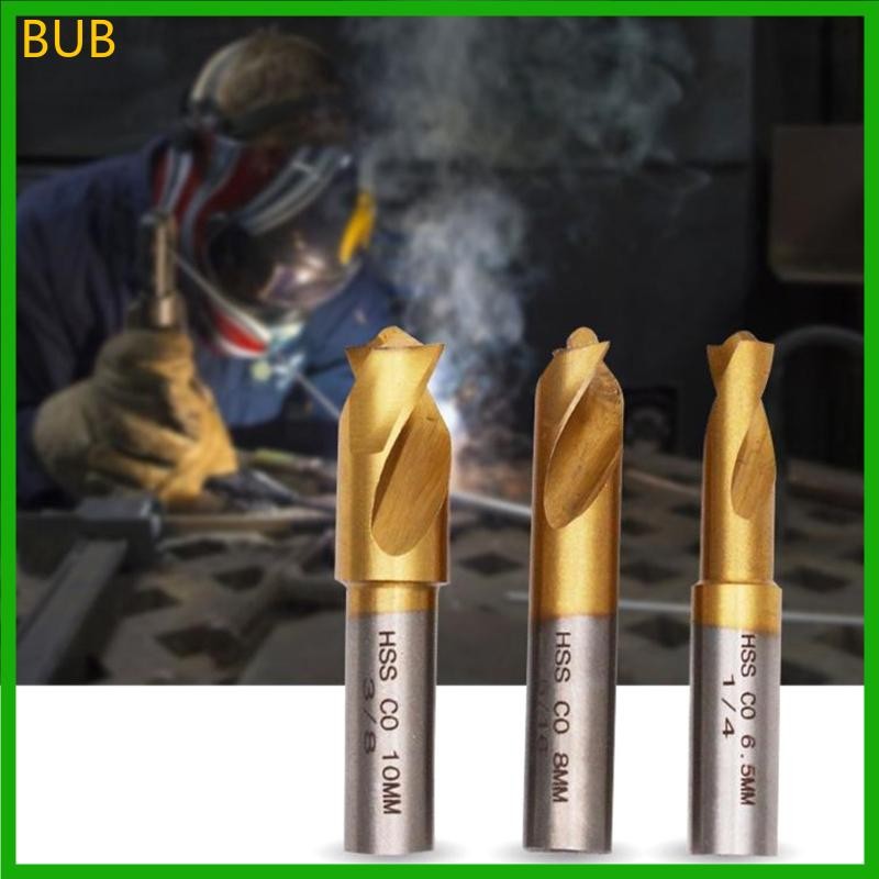 BUB 3Pcs Cobalt Spot Weld Drill Bit Set Spot Weld Cutter 1 4 6 5mm 5 16 ...