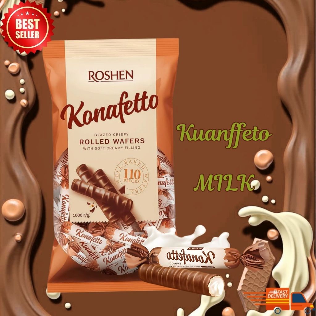 Roshen Konafetto – Crispy Wafer with Milk Chocolate | Premium Quality ...