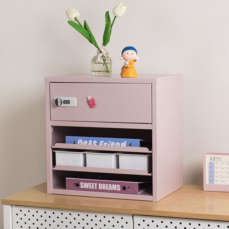 Desktop Tin Cabinet Letter Tray Storage Combination Lock Locker ...