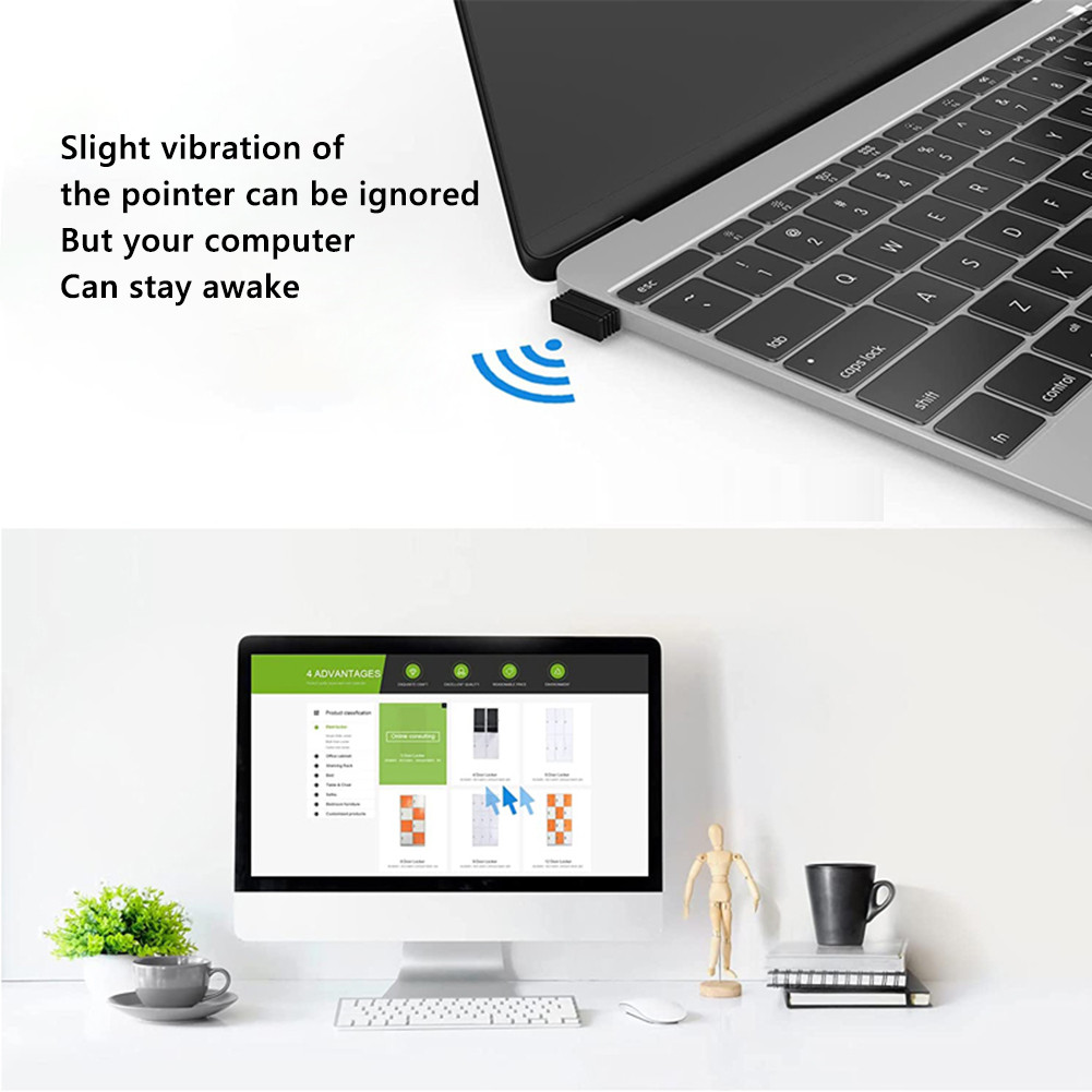 Mini Automatic Mouse Jiggler Mover ON/Off Button USB Automatic Move Cursor Undetectable Plug and ...