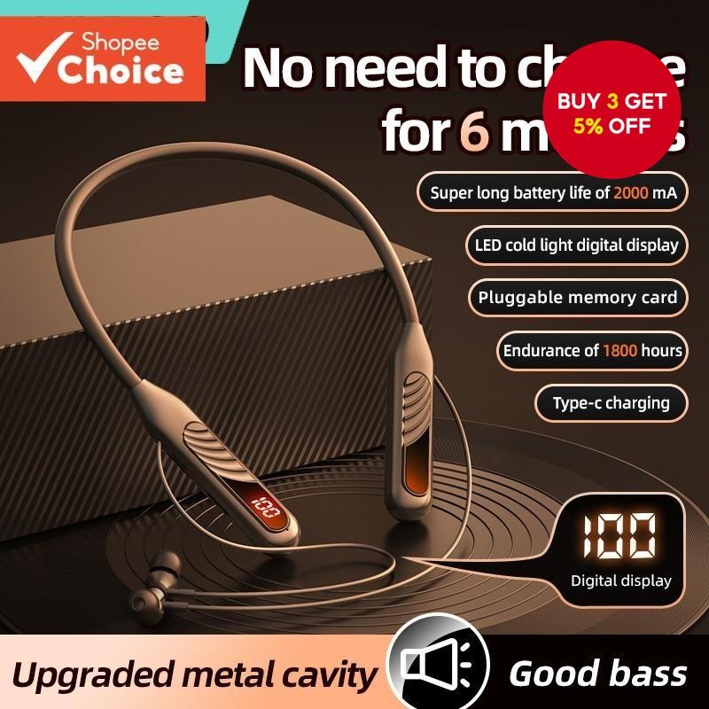 【1800hour long battery life】TWS Wireless Earphone Stereo Wireless Neck ...