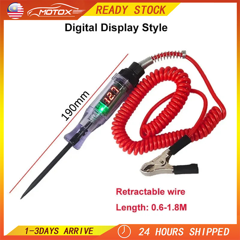 MOTOX Penguji Litar Voltan Trak Kereta 6V / 12V / 24V DC Paparan ...