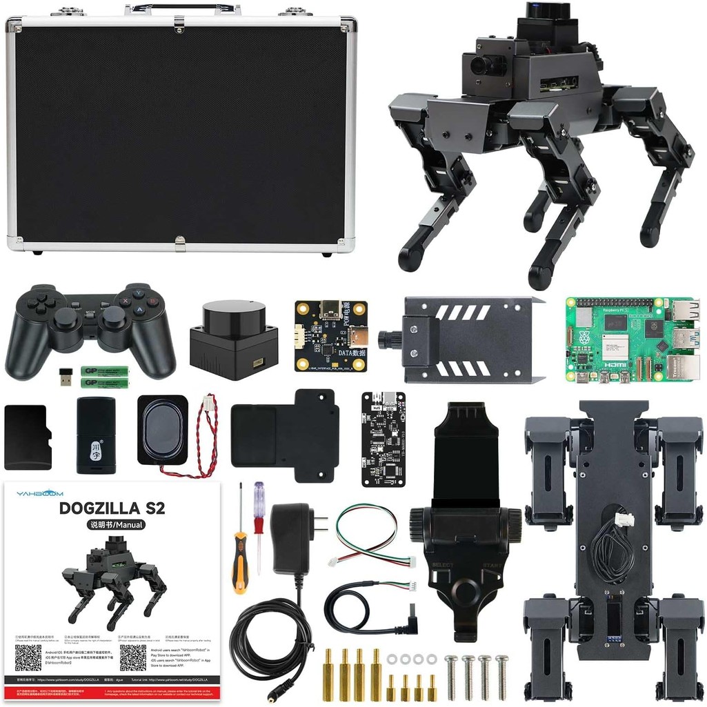 Yahboom ROS2 Robot Dog with RPi 5 AI Model Voice Embodied Intelligence OpenCV Programmable ...