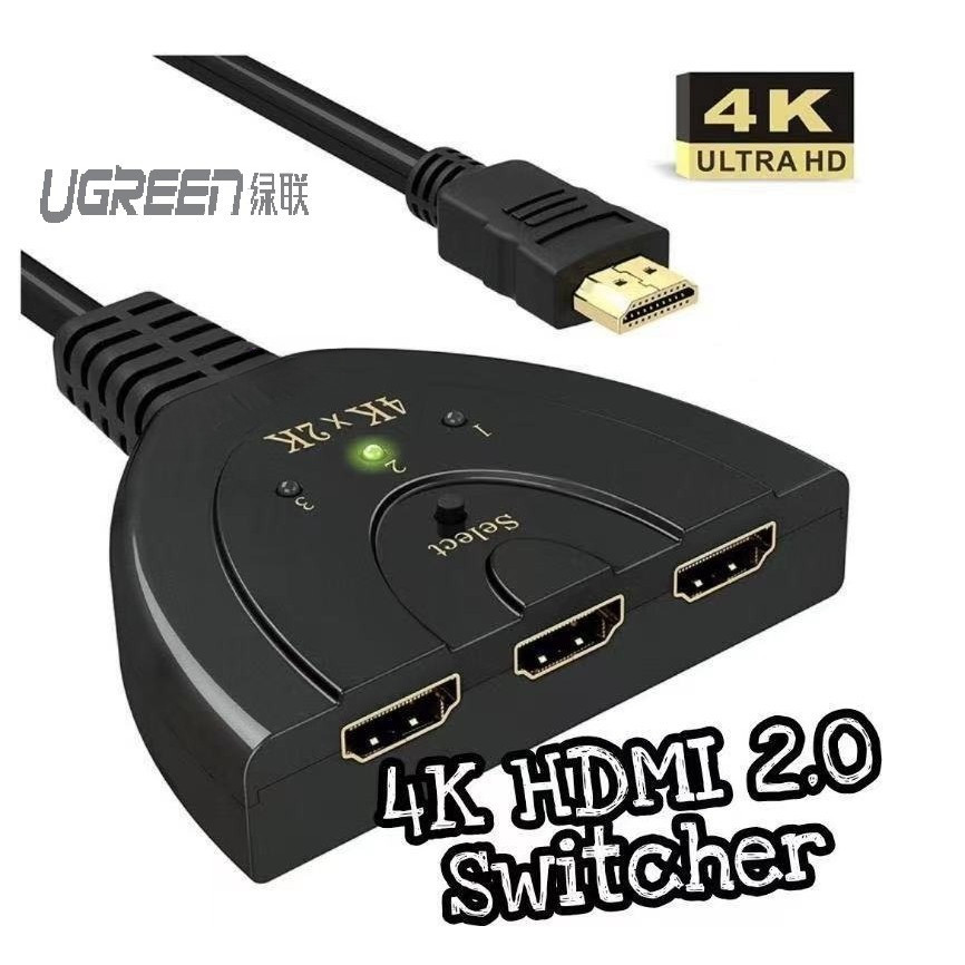 Ugreen HDMI 2.0 Switcher 4K Hdmi Switch HDMI Splitter Adapter Cable 3 ...